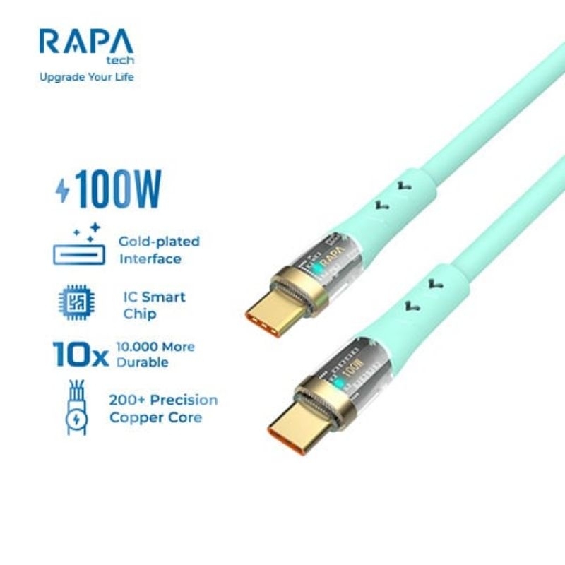 Jual Kabel Data Type - C to Type - C Rapa DC7073 100W ( Free Bonus ...