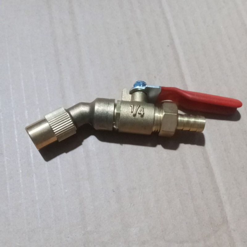 Jual Kran cuci AC /stim AC model bengkok 1/4 | Shopee Indonesia
