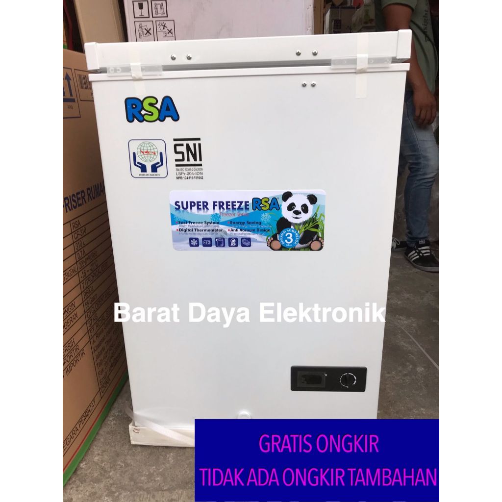 Jual Freezer RSA Chest Freezer Box CF-110 Freezer Makanan Beku Freezer ...