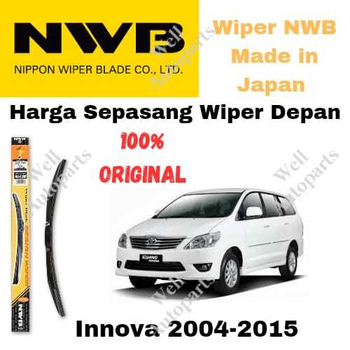 Jual Wiper Depan Innova ukuran 24&16 - NWB Frameless Design Japan | Shopee Indonesia