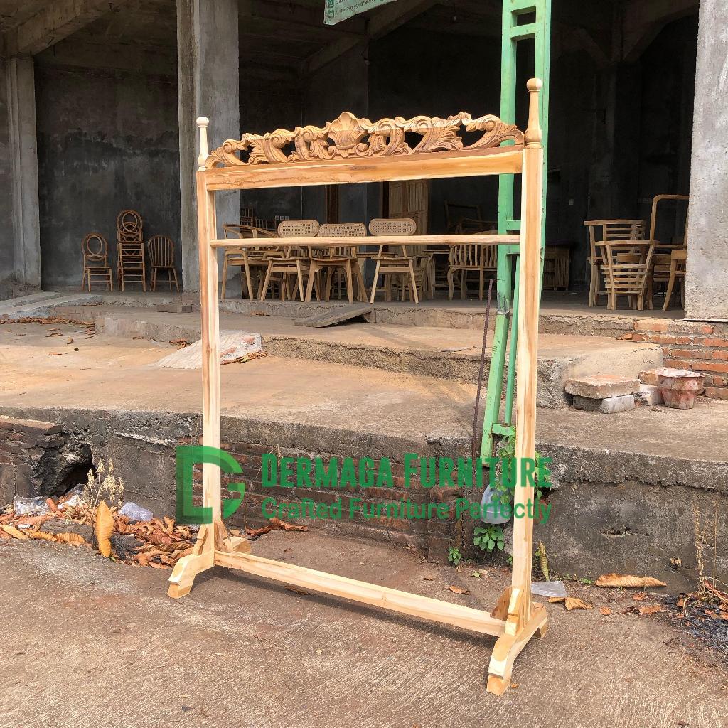 Jual GAWANGAN UKIR KERANG KOTAK 135CM GANTUNGAN BATIK HIJAB KAIN KAYU ...