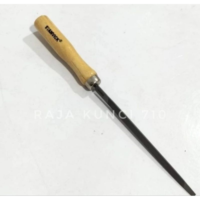 Jual Kikir Segitiga Gagang Kayu 4" Stamvick / Kikir Gergaji Gagang Kayu ...