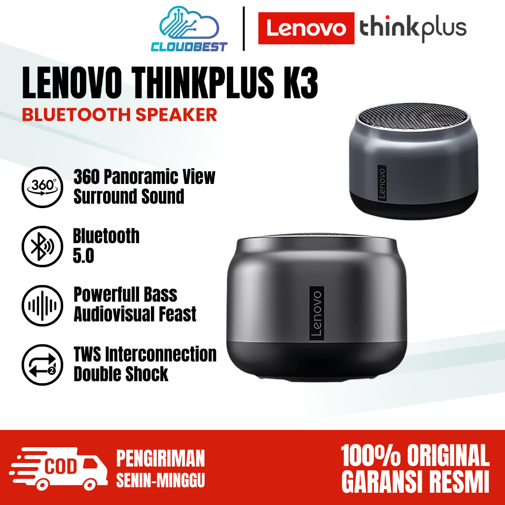 Jual Thinkplus K3 Portable Speaker Stereo Mini HiFi Wireless Speaker | Shopee Indonesia