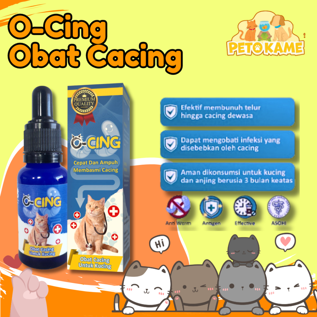Jual O-Cing 20 ML | Ocing Obat Cacing Kucing Ampuh Membasmi Cacing ...