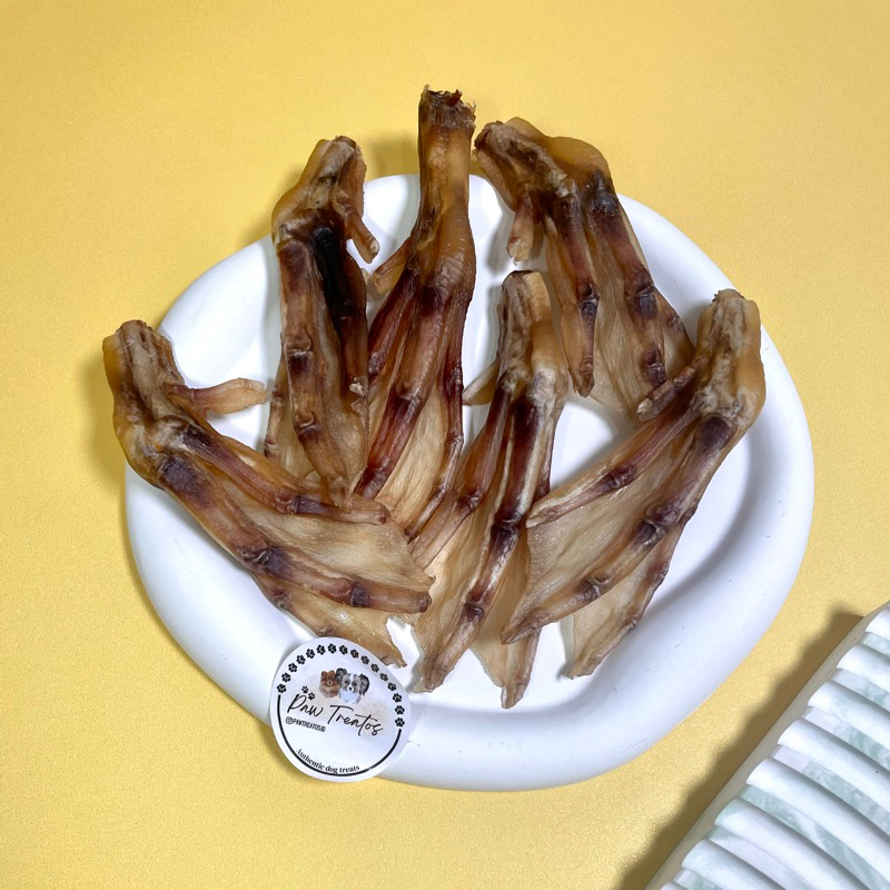 Jual Dehydrated Duck Feet/Claw Kaki Bebek Jerky Snack for Dog Cemilan ...