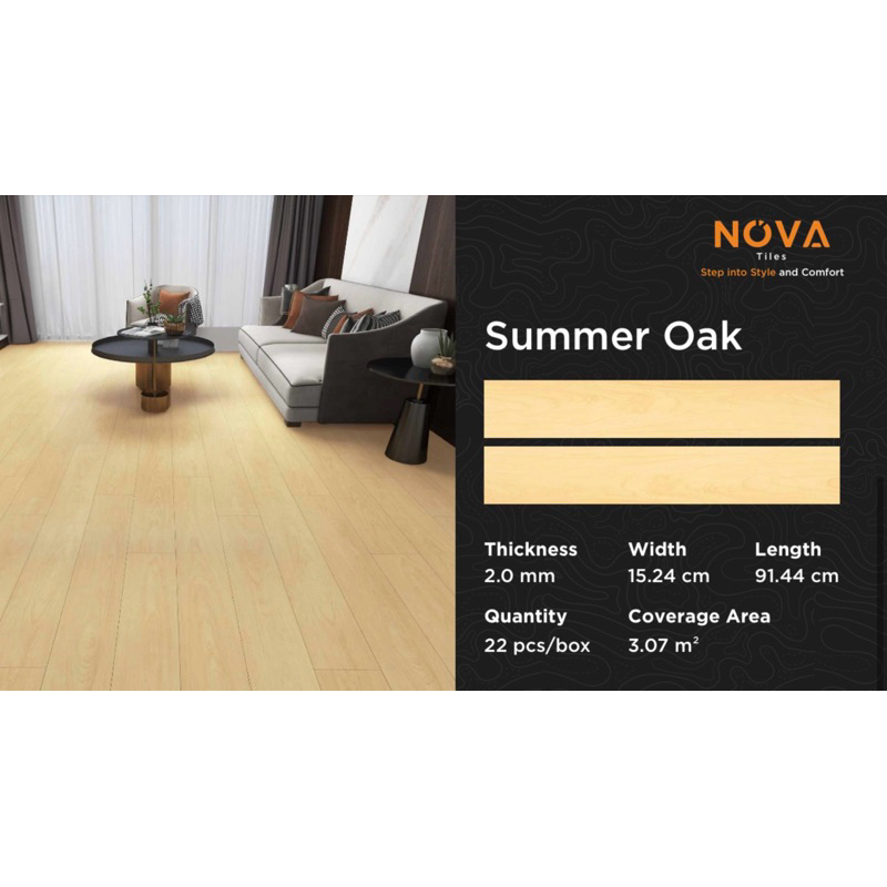 Jual Lantai Vinyl 2 mm Nova Tiles by Marvel (Isi 3,07 m2) | Shopee Indonesia