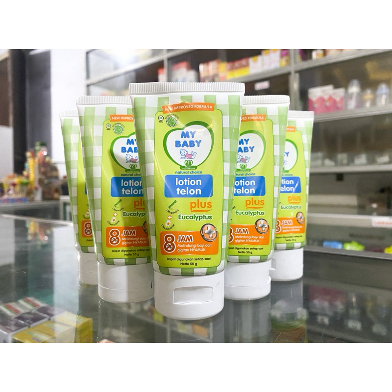 Jual MY BABY LOTION TELON PLUS EUCALYPTUS 8 JAM 50 GRAM | Shopee Indonesia