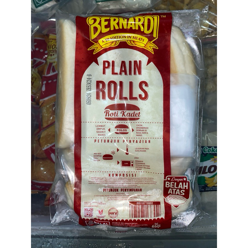 Jual BERNARDI Plain Roll Roti Hotdog Isi 6 | Shopee Indonesia