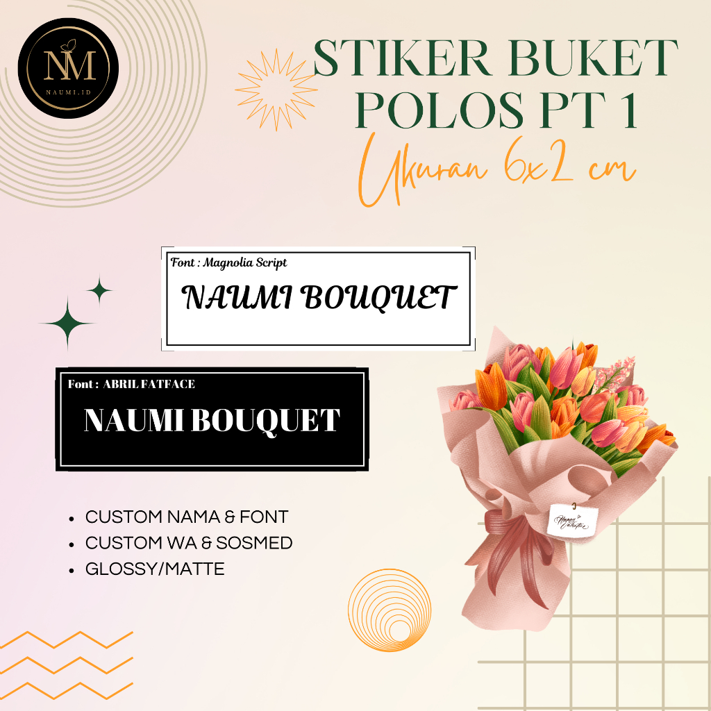 Jual [ POLOS, Part 1 ] STIKER BUKET/STICKER BOUQUET/LABEL BUKET/STIKER ...
