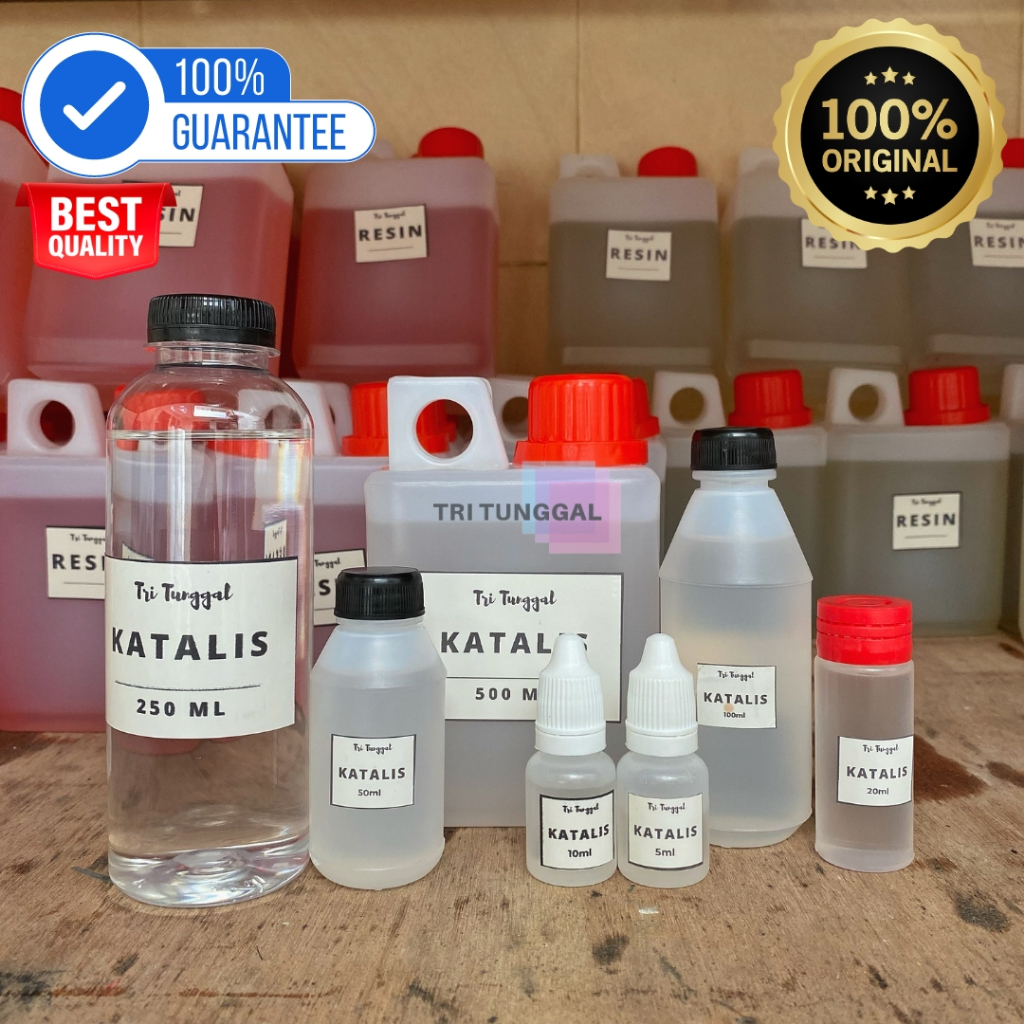 Jual Katalis 50ml 100ml Catalis Fiber Acrylic DIY Keruh Bening Botol ...