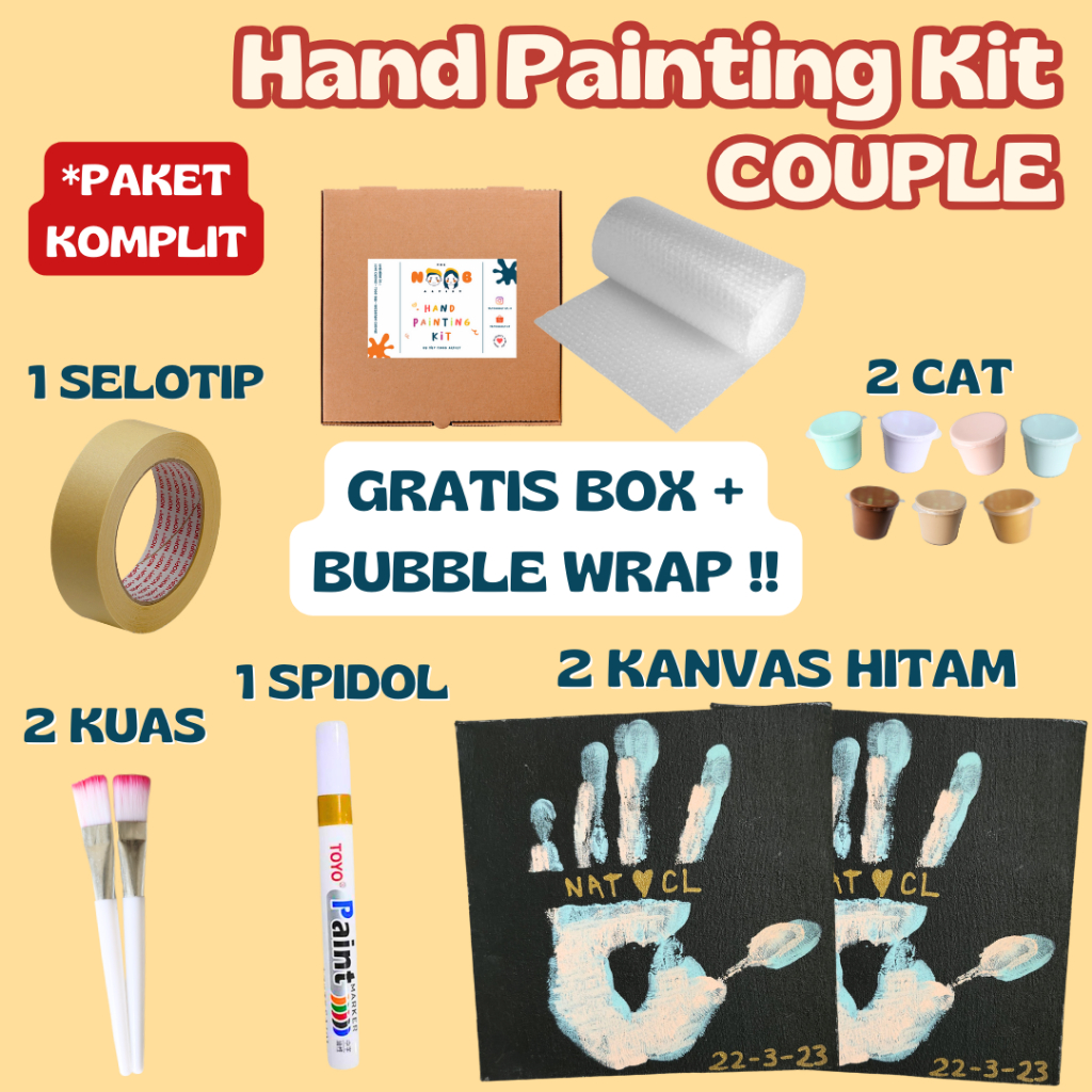 Jual Hand Painting Kit Canvas By The Noob Artist | Kanvas Cap Tangan ...