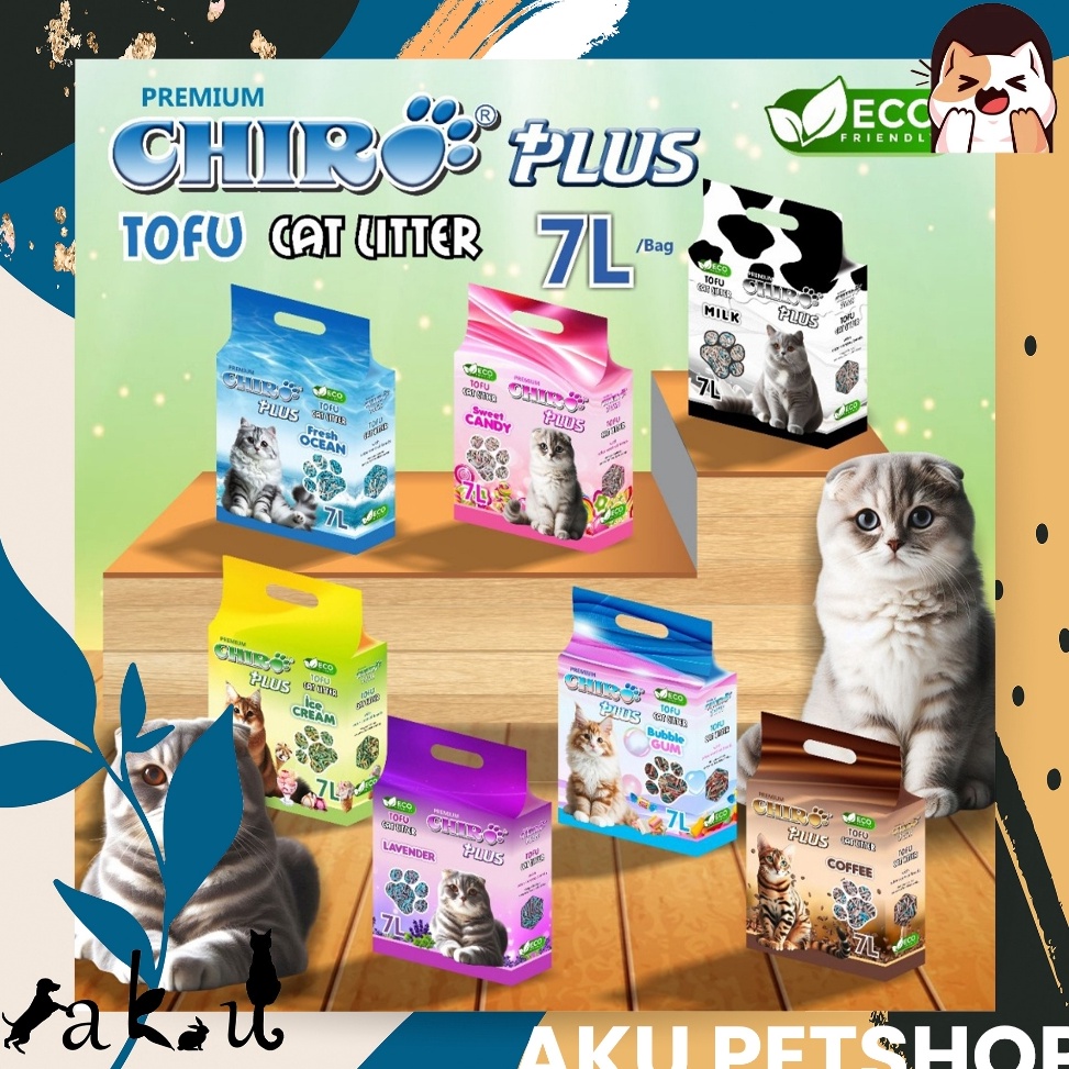 Jual KODE E7Z6 Pasir Tofu kucing Chiro Plus 7lt dengan aroma Coffee ...
