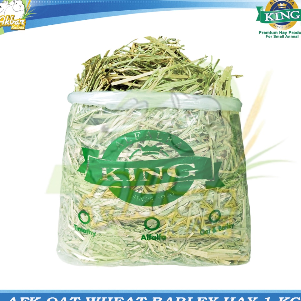 Jual Paling Unik Rumput Hay Kelinci OAT WHEAT BARLEY HAY 1 Kg Alfalfa King AFK Oat Hay 1kg ...