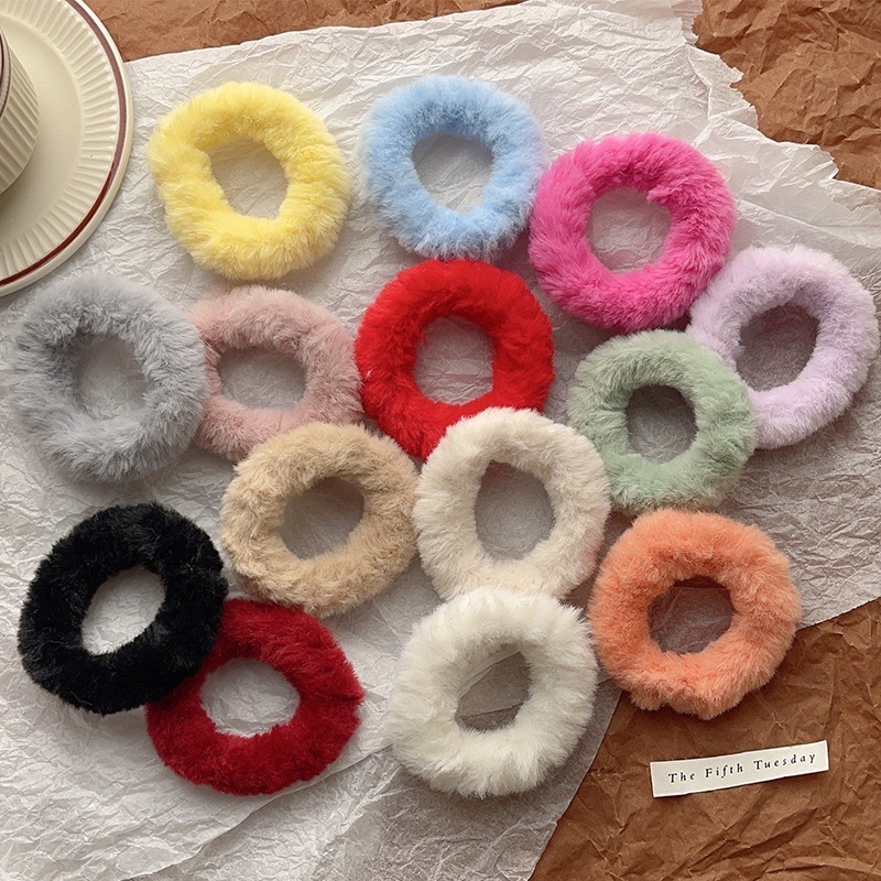 Jual BELLA - IKAT KARET SCRUNCHIE RAMBUT KECIL MODEL BULU POM-POM ...