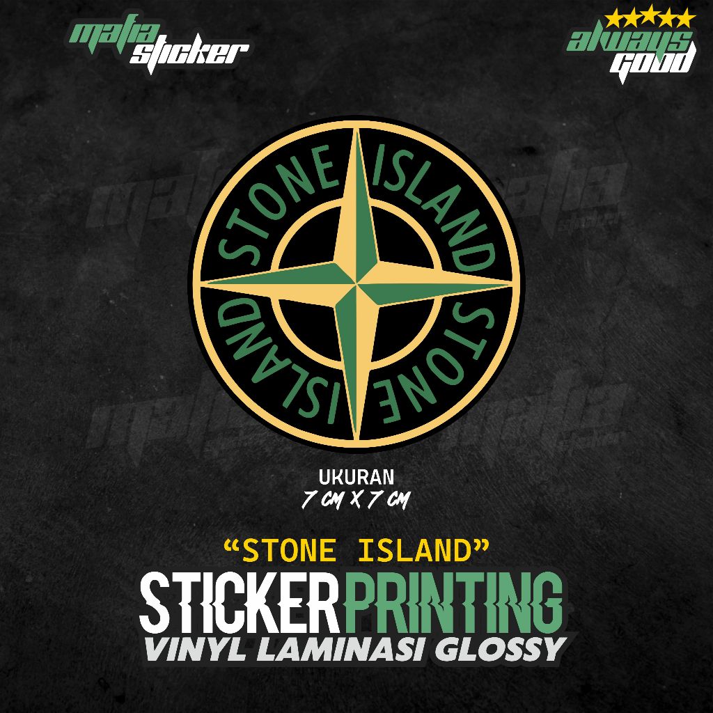 Jual STICKER/STIKER PRINT CUT STONE ISLAND | STIKER HELM LAPTOP ...