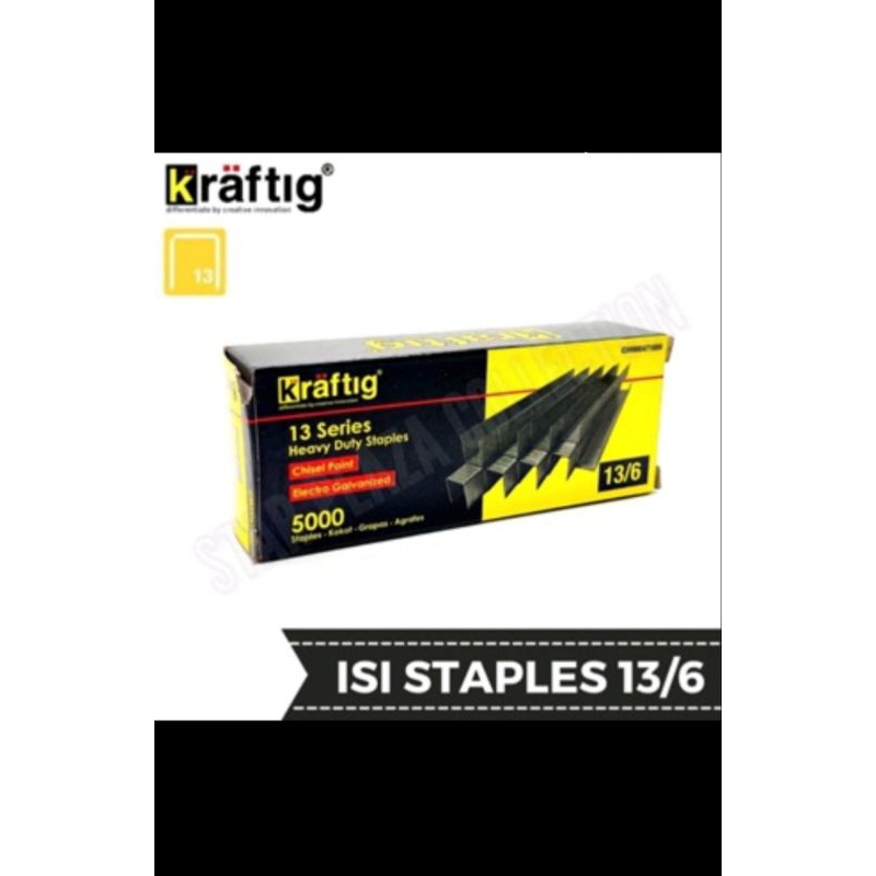 Jual ISI STAPLES JOK MOTOR 13/6 KRAFTING, kuat dan tajam, staples ...