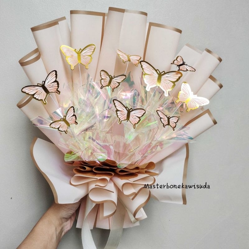 Jual MODEL 1 Buket kupu-kupu // buket kupu LED / kerangka buket tanpa ...