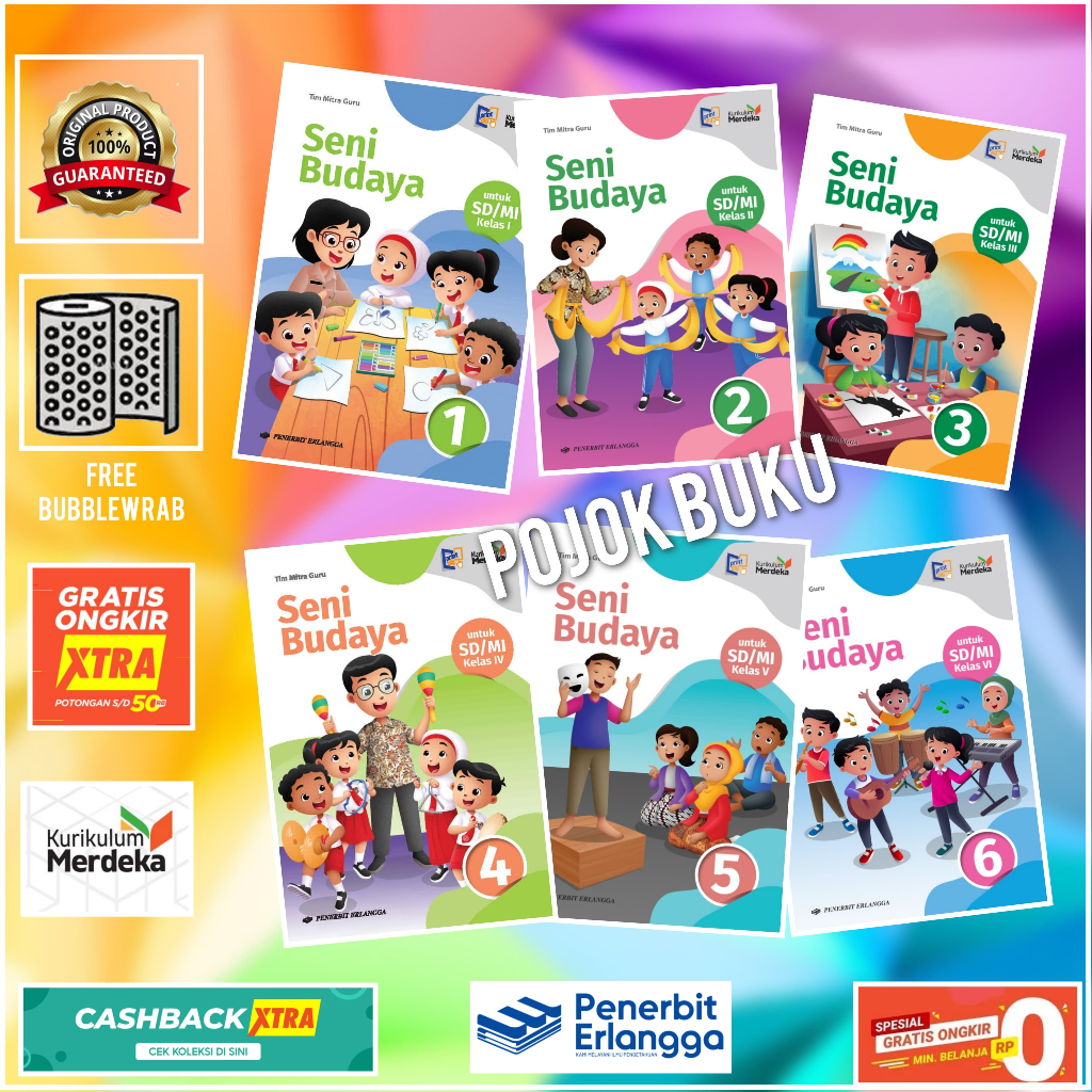 Jual Buku SENI BUDAYA SD/MI Kelas 1 2 3 4 5 6 KM Merdeka Erlangga | Shopee Indonesia