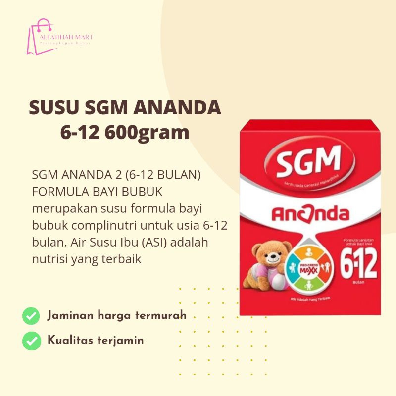 Jual SGM 6-12 BULAN 600 GRAM | Shopee Indonesia