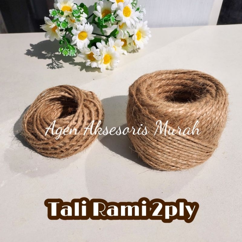 Jual Tali Rami/Tali Goni 2 ply - Tali Dekorasi Rustic | Shopee Indonesia