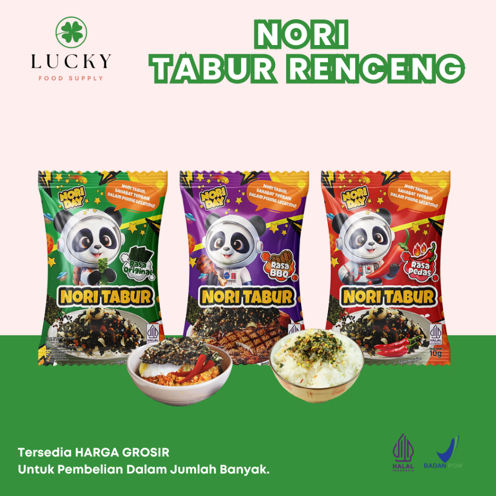 Jual NORIDAY - Nori Tabur Rumput Laut Panggang 5g (1 RENCENG ISI 12PCS ...