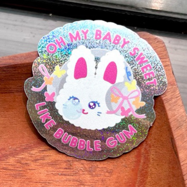 Jual bubblegum - hanni bunny sweet oc hologram sticker diecut cute ...