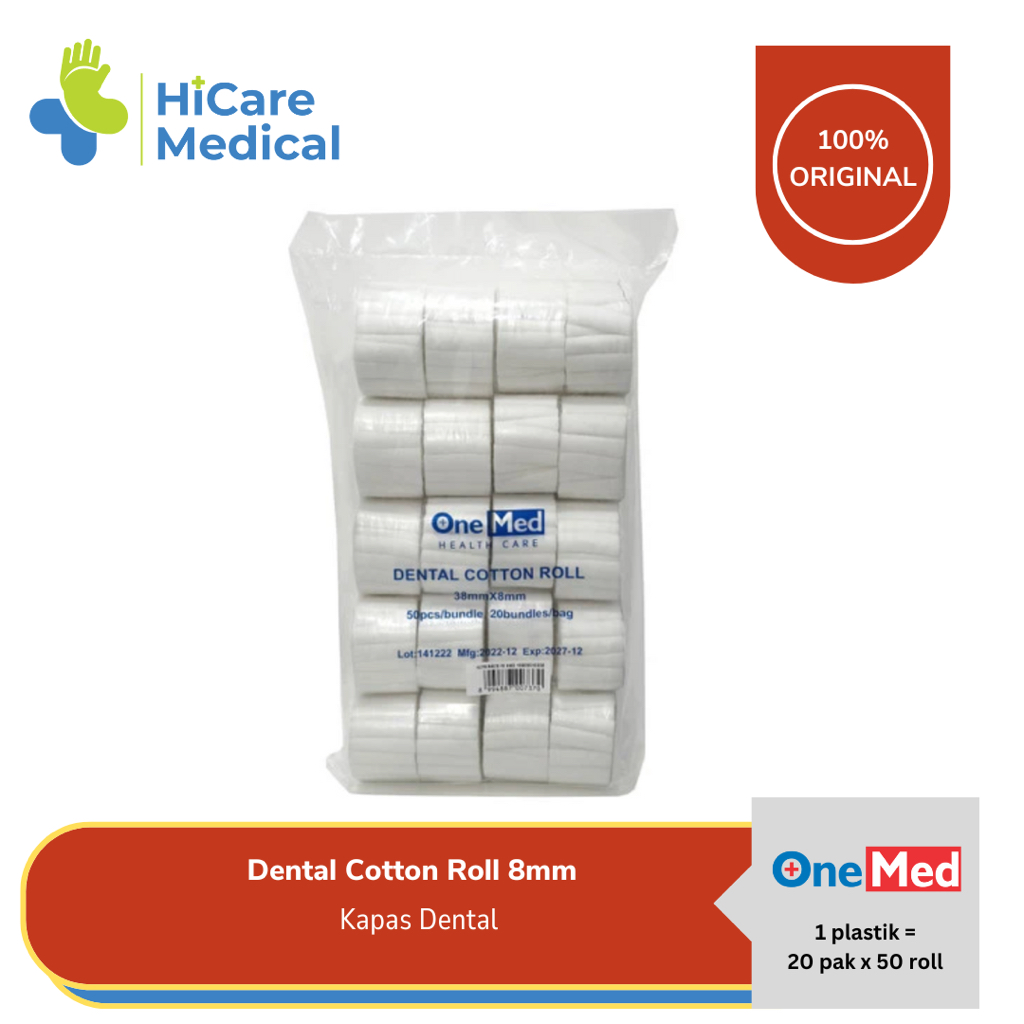 Jual Kapas Dental Roll / Dental Cotton Roll Onemed | Shopee Indonesia