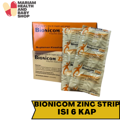 Jual Bionicom Zinc Strip Isi 6 Kaplet - Multivitamin | Shopee Indonesia