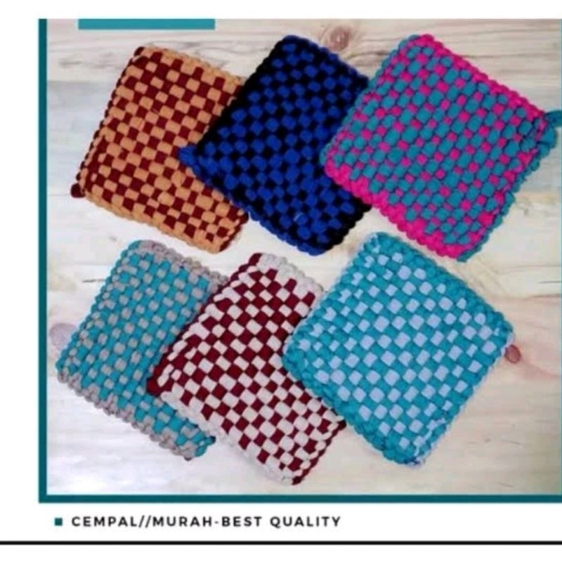 Jual COD LAP DAPUR CEMPAL ANTI PANAS KAIN ANYAM CEUMPAL PEGANGAN ...