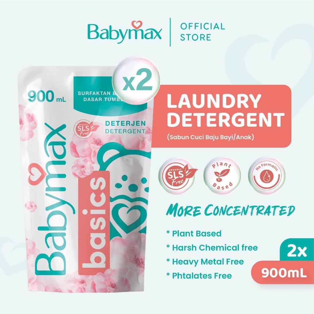 Jual Babymax Basics Detergent 900mL - isi 2 pcs - Deterjen Bayi - Baby ...