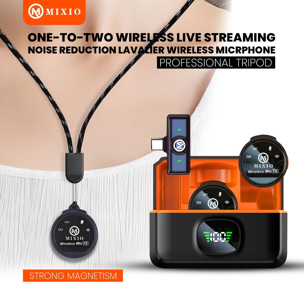 Jual MIXIO T11 Magnetic Mic Wireless Clip on Microphone Mikrofon ...