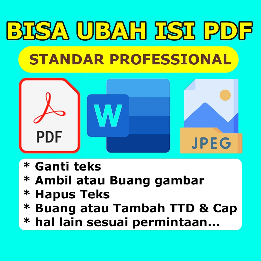 Jual Jasa Edit PDF Koreksi / Perbaiki / Revisi Teks CV dan Konten ...
