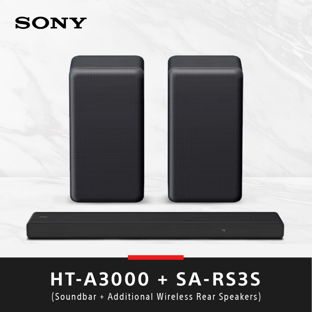 Jual Sony HT-A3000 Bundle with SA-RS3S 250W 3.1-Channel Dolby Atmos ...