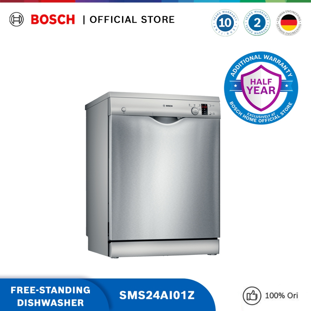 Jual Bosch SMS24AI01Z Free-Standing Dishwasher 60 cm | Shopee Indonesia