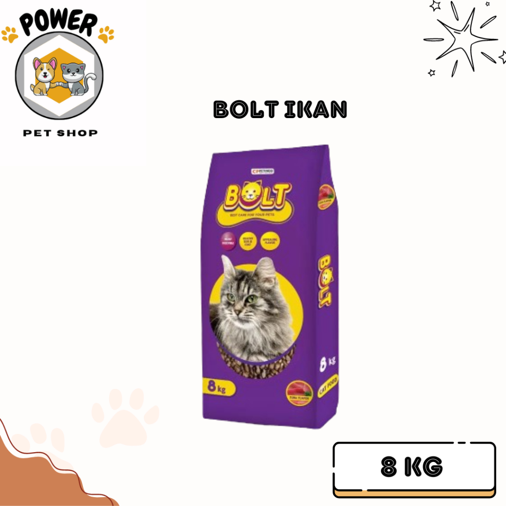 Jual Makanan Kucing - Bolt Ikan 8Kg Cat Food (Reguler) | Shopee Indonesia