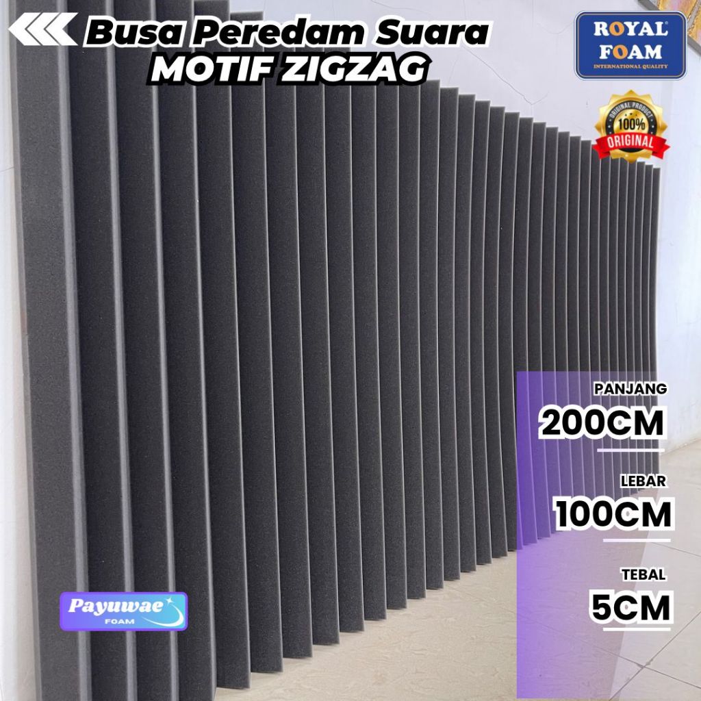 Jual BUSA PEREDAM SUARA RUANGAN 200X100X5CM MOTIF ZIGZAG BESAR UNTUK STUDIO MUSIK PRODUK ASLI ...