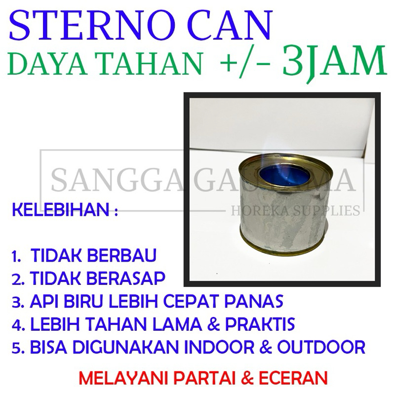 Jual Sterno can gell pemanas makanan 180gr | Shopee Indonesia