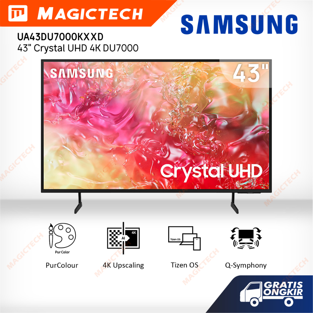 Jual TV SAMSUNG 43 INCH 43" UA43DU7000 / 43DU7000 SMART TV 4K CRYSTAL ...