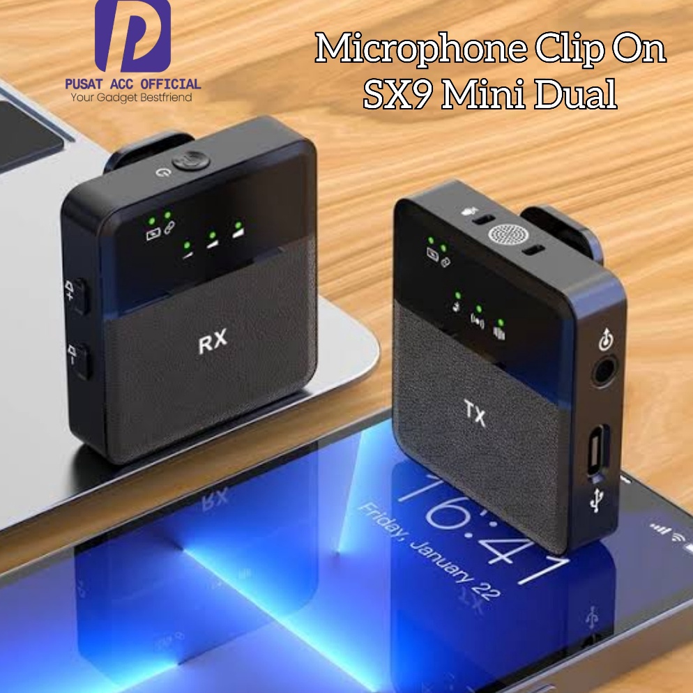 Jual Harga Bersahabat Microphone SX9 Clip On Mini Dual Type C Lightning ...