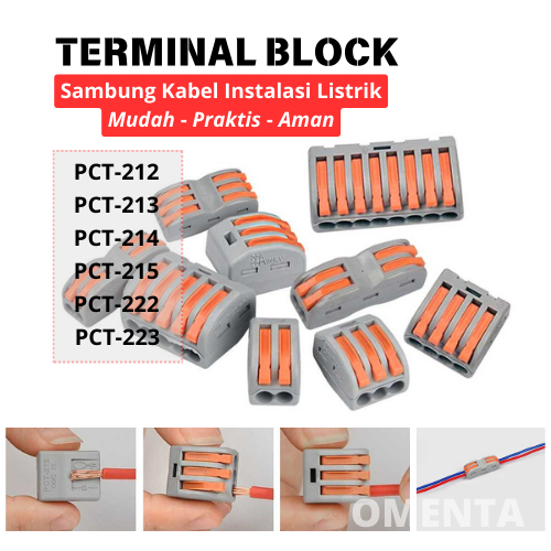 Jual Terminal Block PCT 212 3/4/5 222 223 Konektor Sambung Kabel Instalasi Listrik | Shopee ...