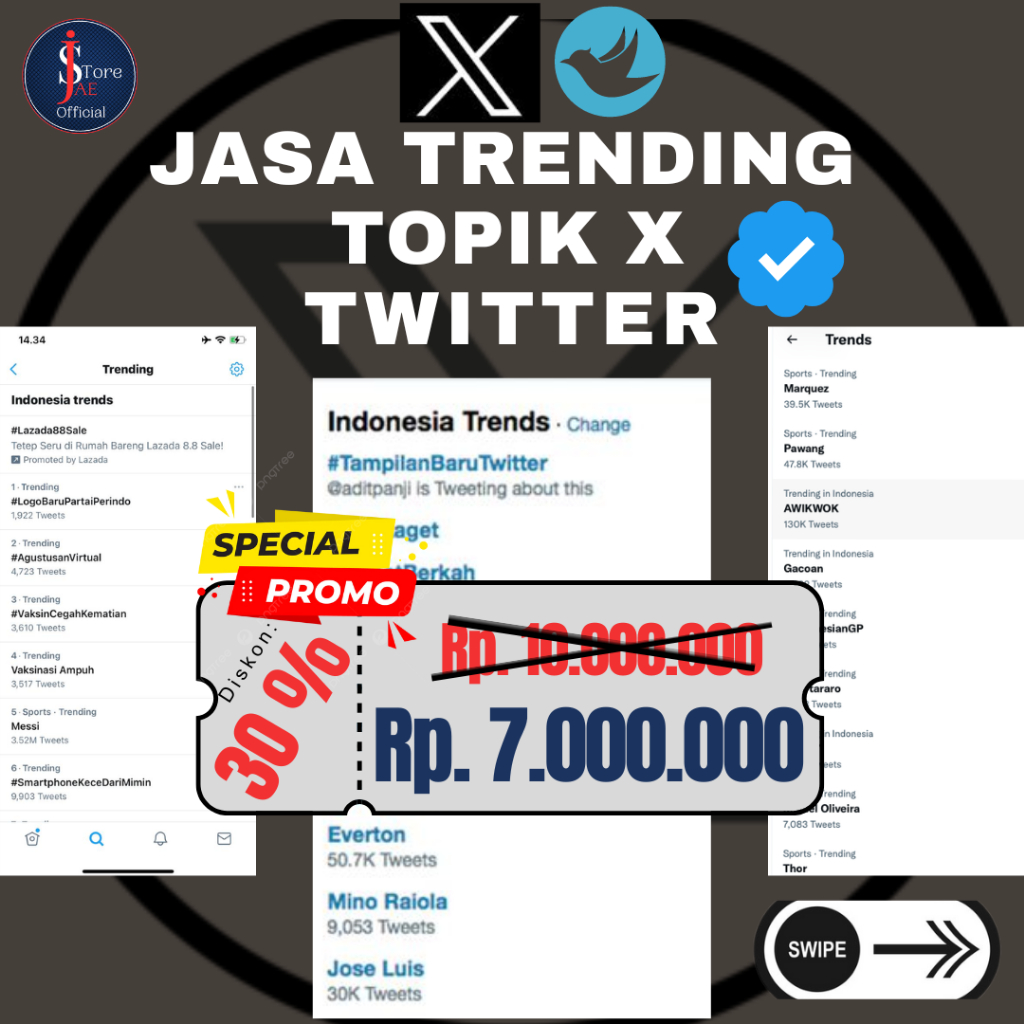 Jual JASA TRENDING TOPIK TWITTER X INDONESIA || PASTI TRANDING | Shopee ...