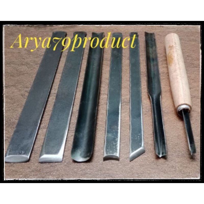 Jual Pahat ukir atau tatah ukir kayu pelengkap isi 7 pcs | Shopee Indonesia