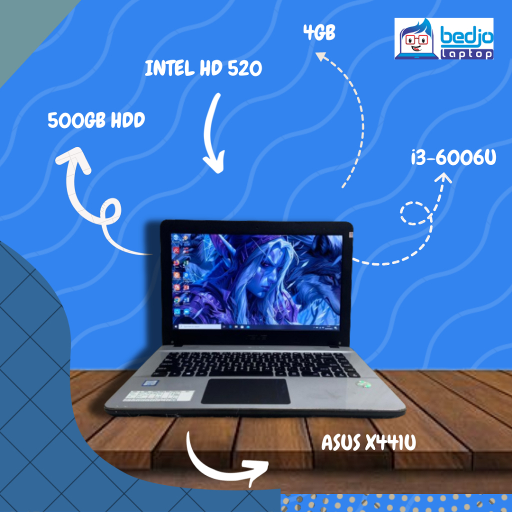 Jual TERBAGUS, Beli Laptop, laptop ASUS, ASUS X441U, i3-6006U Bekas ...