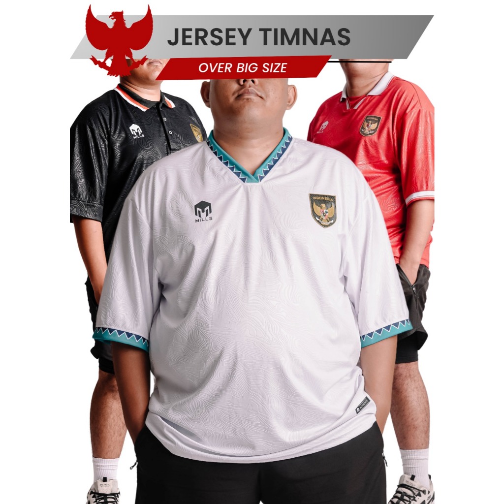 Jual Jersey Timnas Mills Indonesia Dewasa Over Big size Jumbo Pria ...