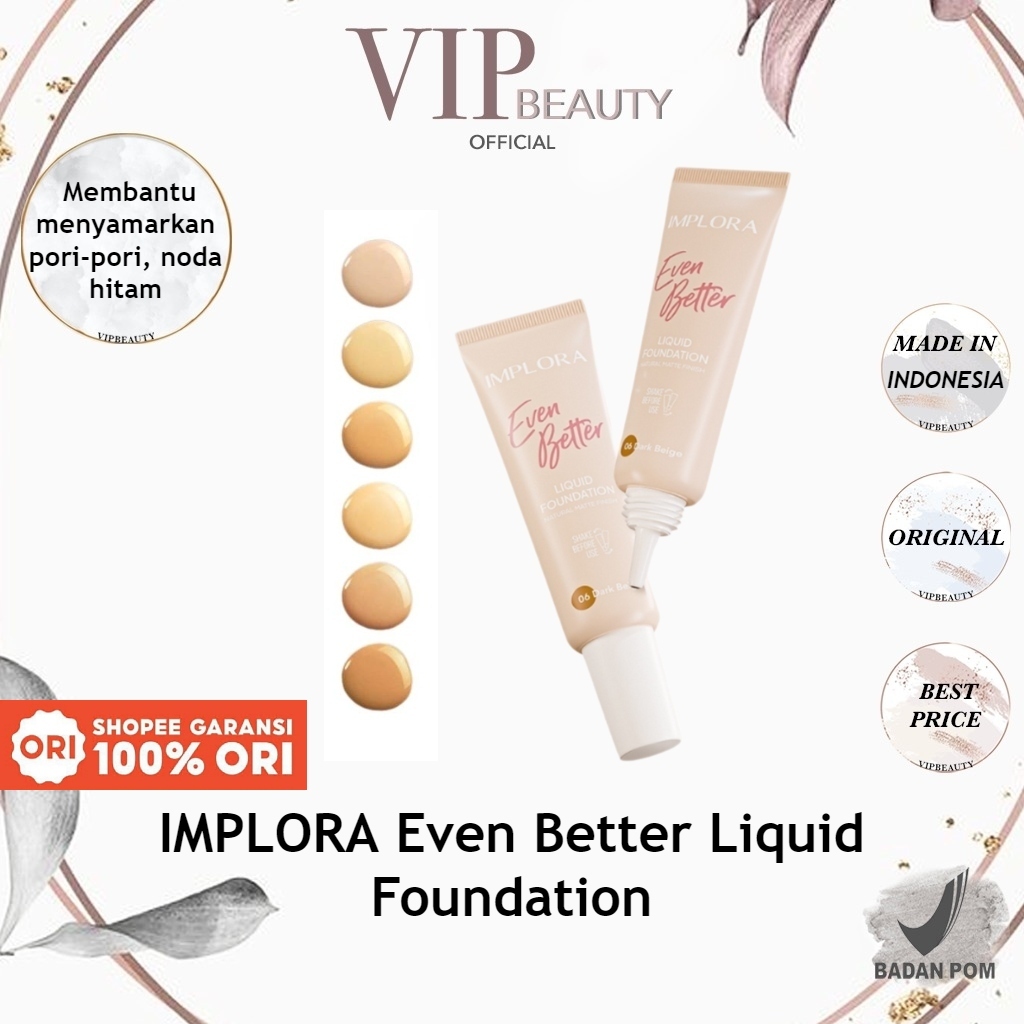 Jual IMPLORA Even Better Liquid Foundation 25g | Shopee Indonesia