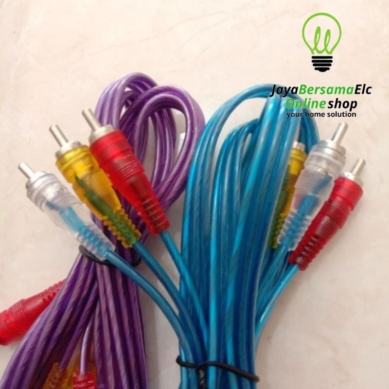 Jual Kabel RCA 3-3 TV ke STB DVD Tebal Panjang 1.5 Meter M Berkualitas ...