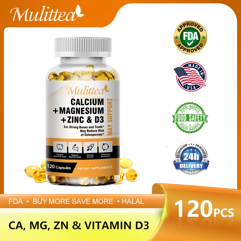 Jual Mulittea Calcium Magnesium Zinc & Vitamin D3 Kapsul 120PCS ...