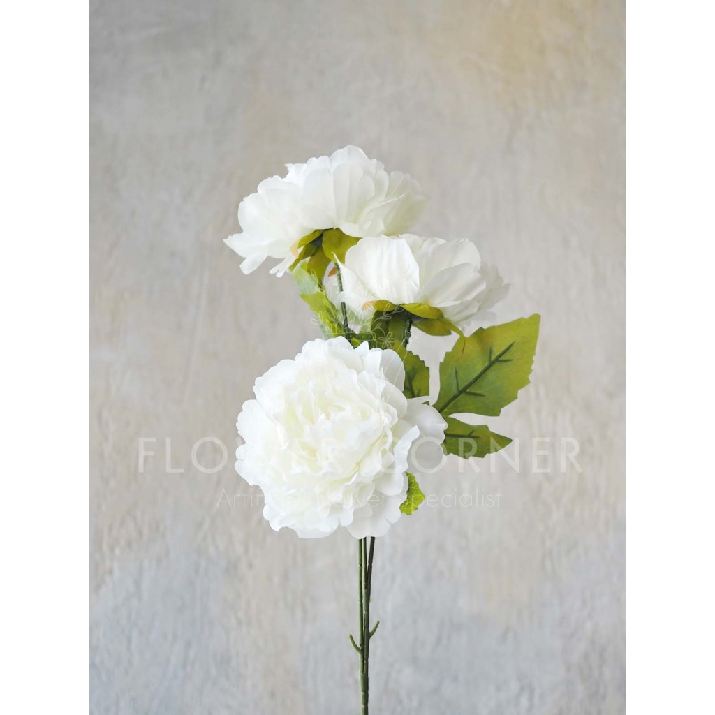 Jual Bunga Artificial Peony Bright 3 Kuntum Tangkai Panjang (B24083 ...