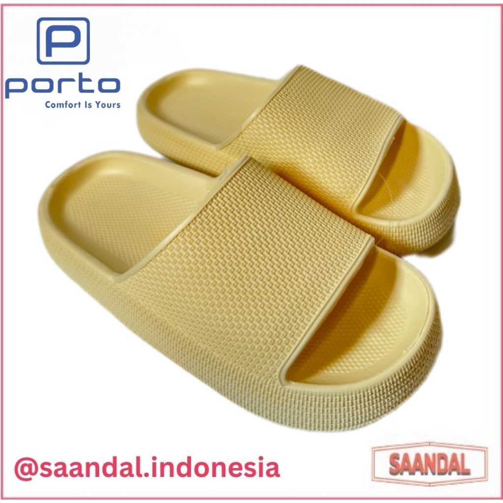 Jual Sandal Selop Wanita Porto Tebal Abu-Abu Hijau Pink Kuning Model ...