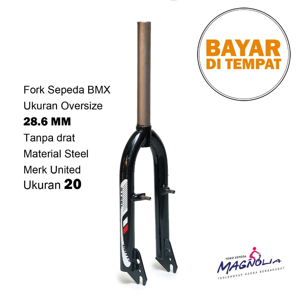 Jual Garpu Fork Sepeda BMX 20 United Steel Vbrake Tanpa Drat Oversize ...